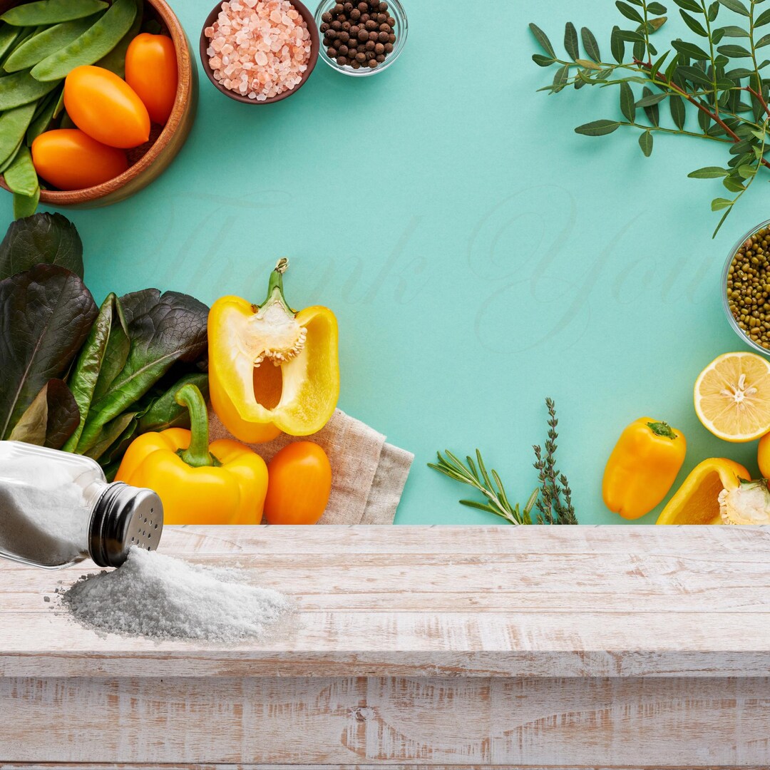 Fresh Fruits and Vegetables I Teal Background I Social Media Background ...