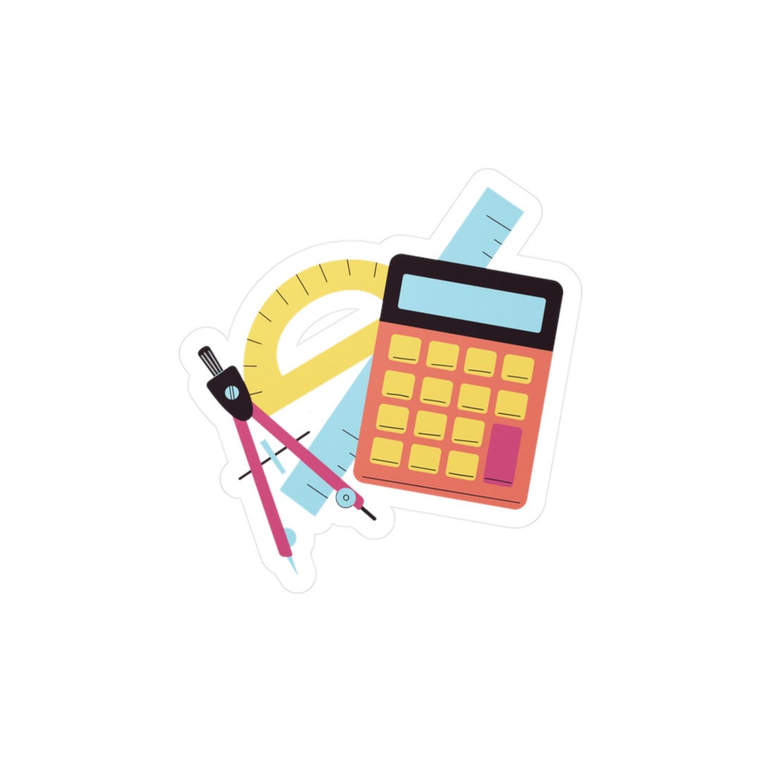 Back-to-school Calculator-math Decal - Etsy