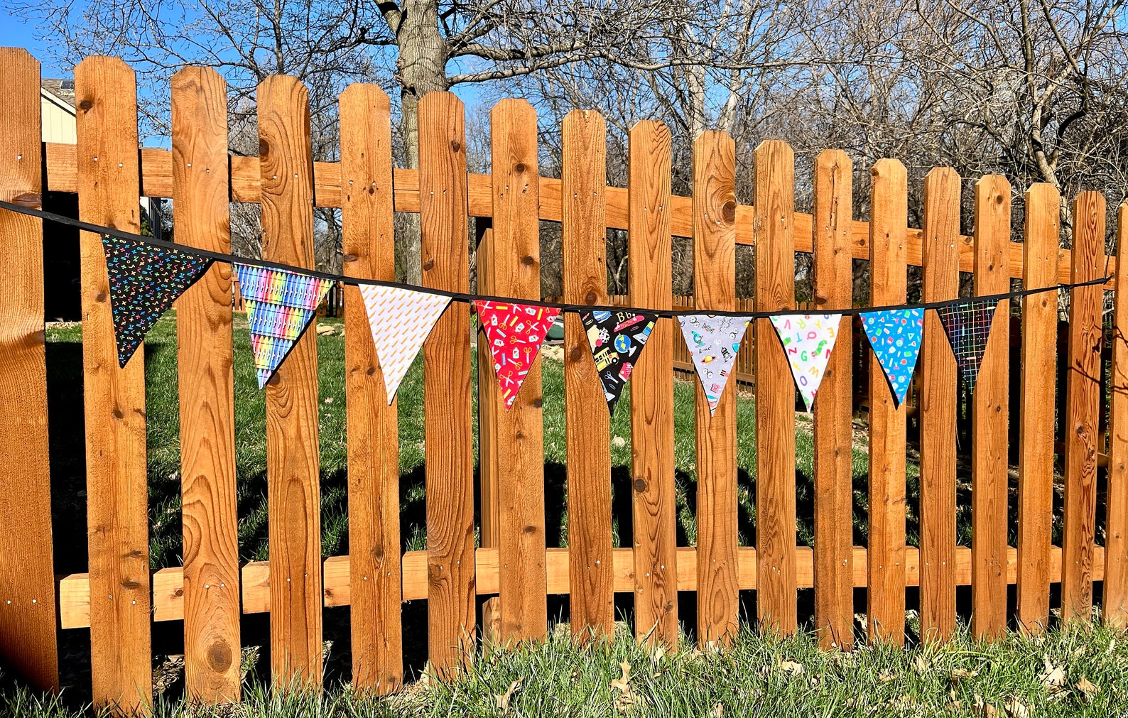 School Days Bunting for Teachers & Classrooms, Reusable Fabric Gift ...