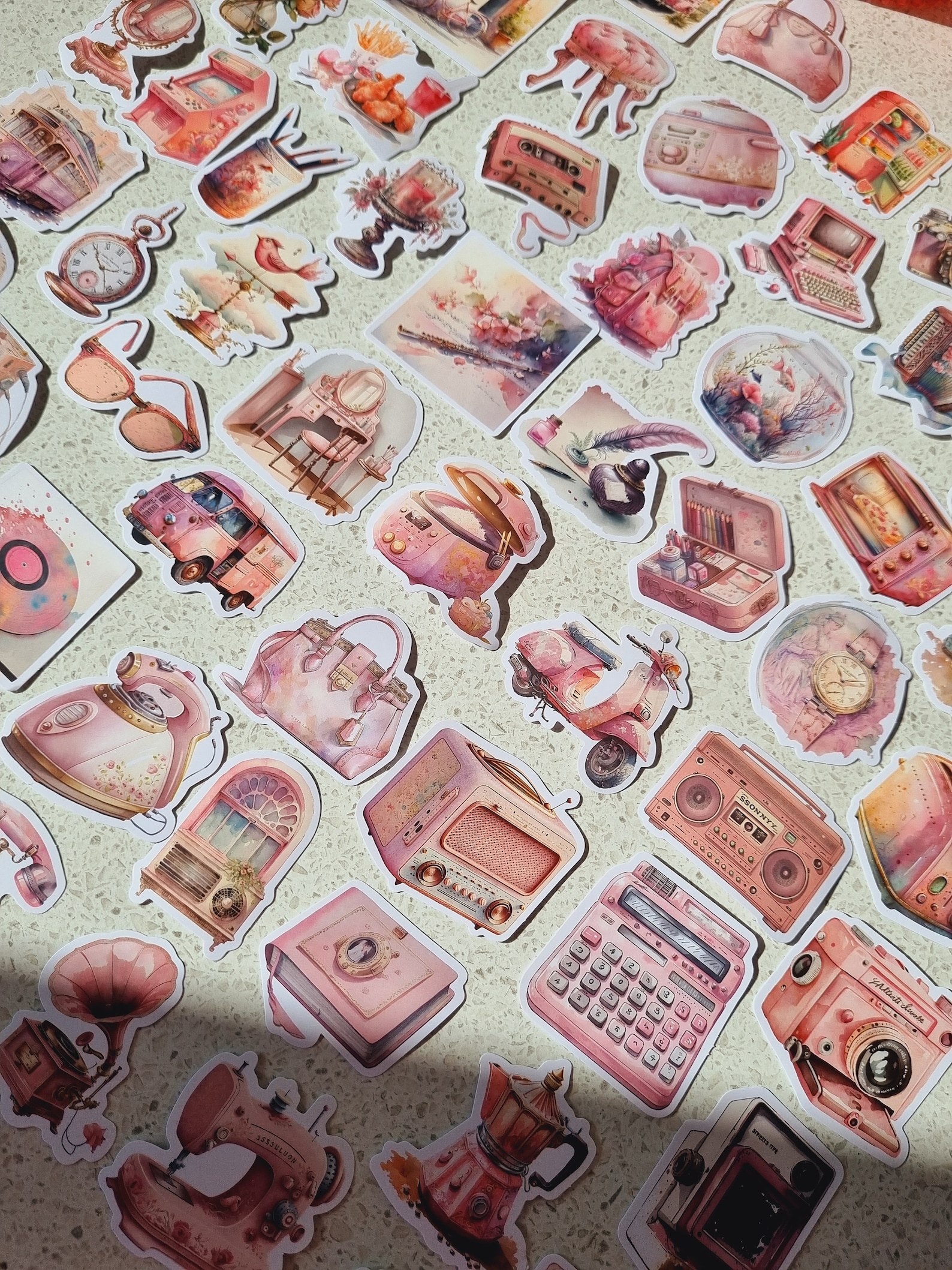 Pink Aesthetic Stickers Pink Lover for DIY Planner Notebook Scrapbook ...