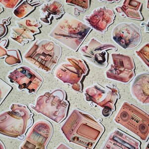 Pink Aesthetic Stickers Pink Lover for DIY Planner Notebook Scrapbook ...