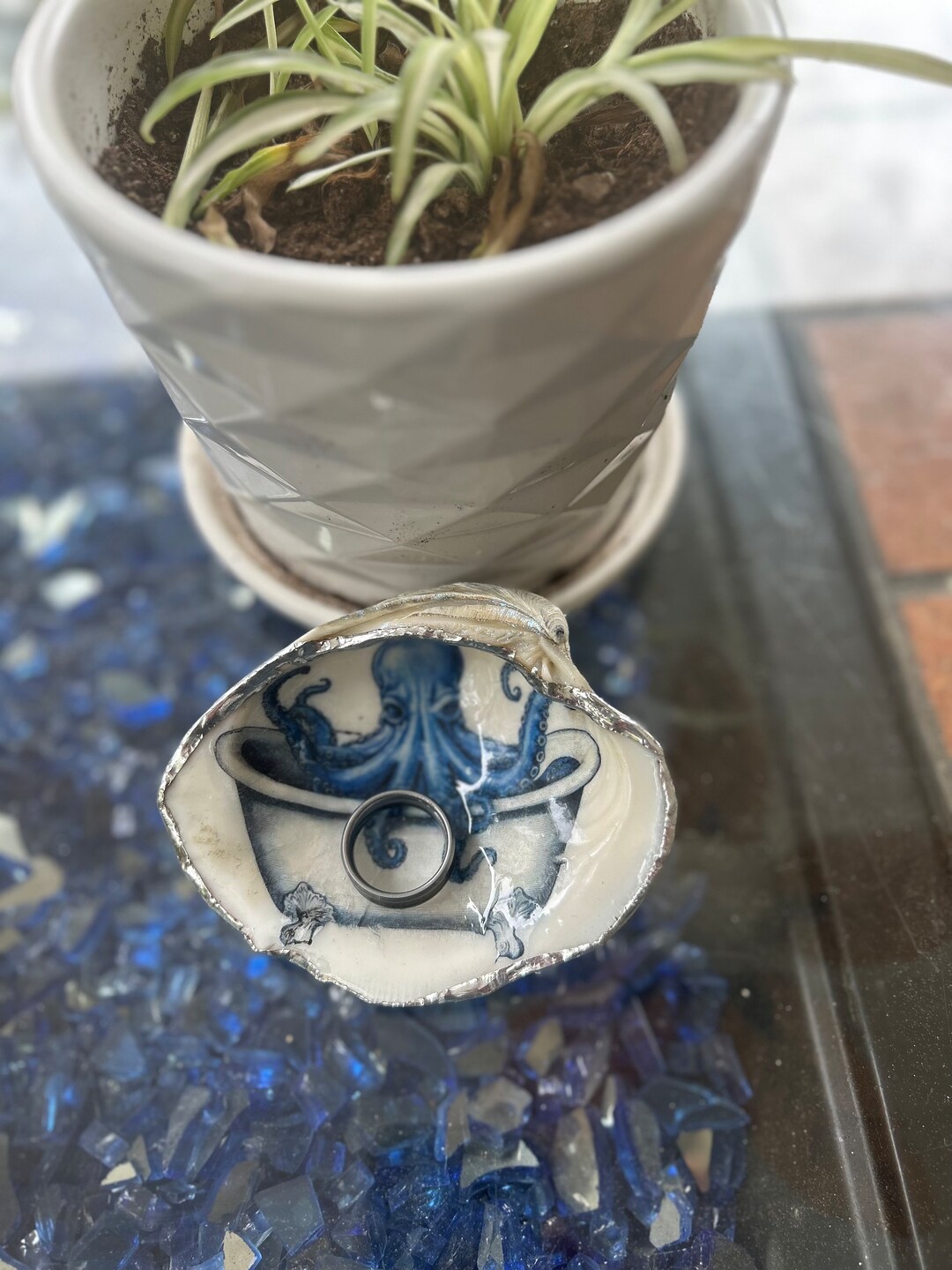 Blue Octopus Art Handcrafted Ocean Decor, Sculptures & Gifts Nautical ...