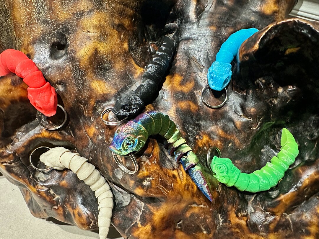 Flexi Baby Hognose Snake Keychain 3D Printed - Etsy