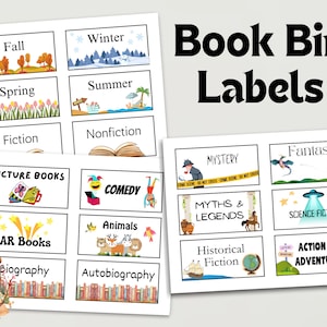 Classroom Book Bin Labels for Organization - Etsy