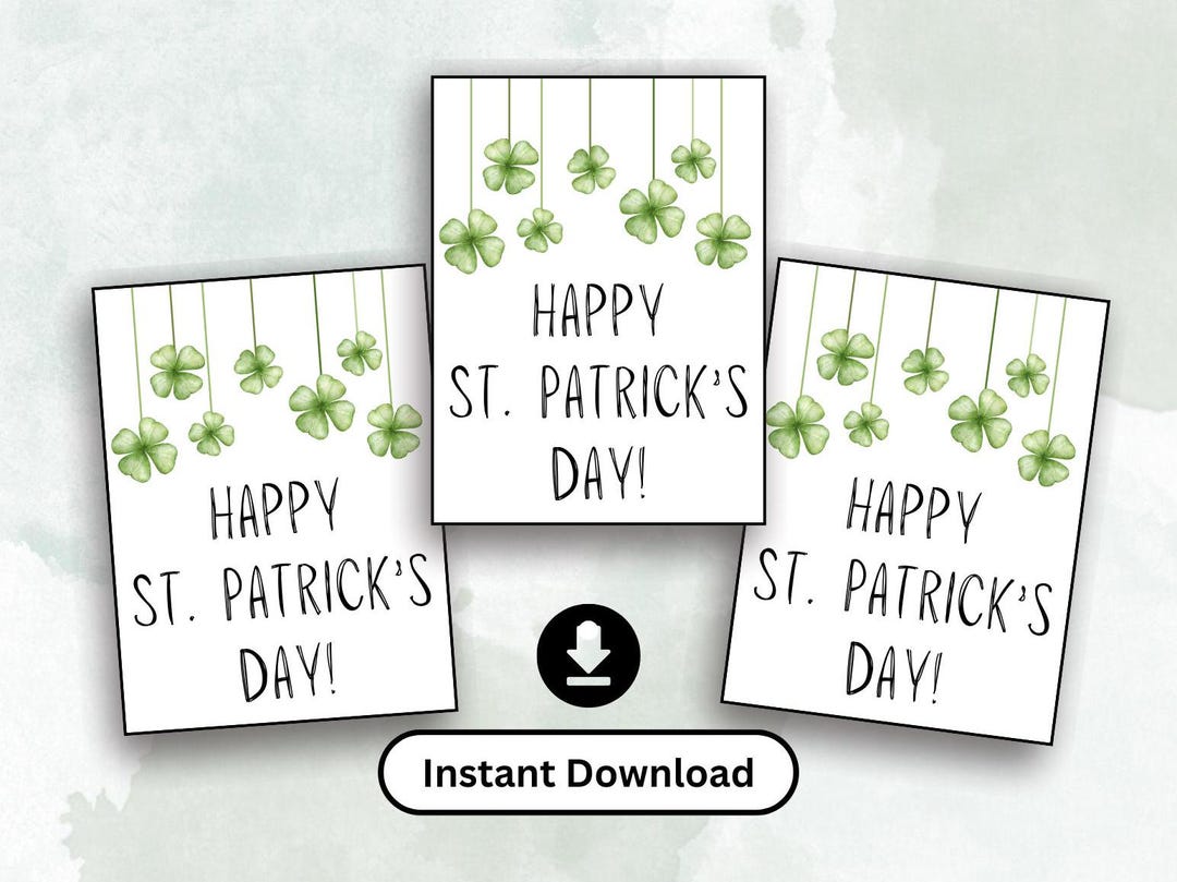 Happy St Patricks Day Gift Tag and Label for Any Holiday Occasion - Etsy