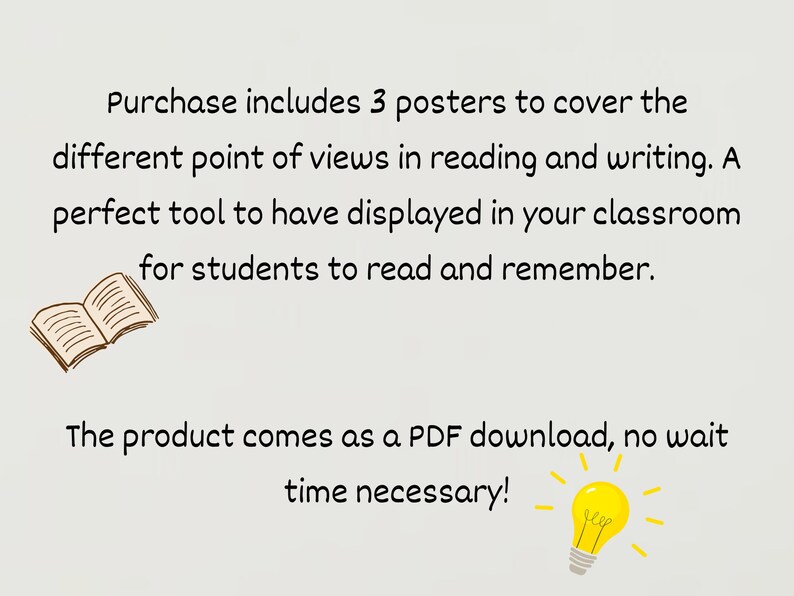 Point of View Posters for Teaching - Etsy