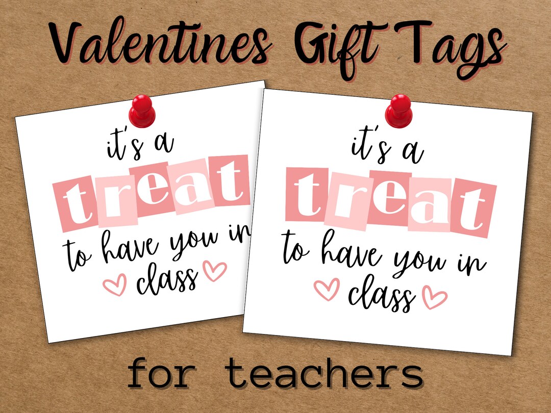 Valentine's Day Gift Tag, for Students From Teachers - Etsy