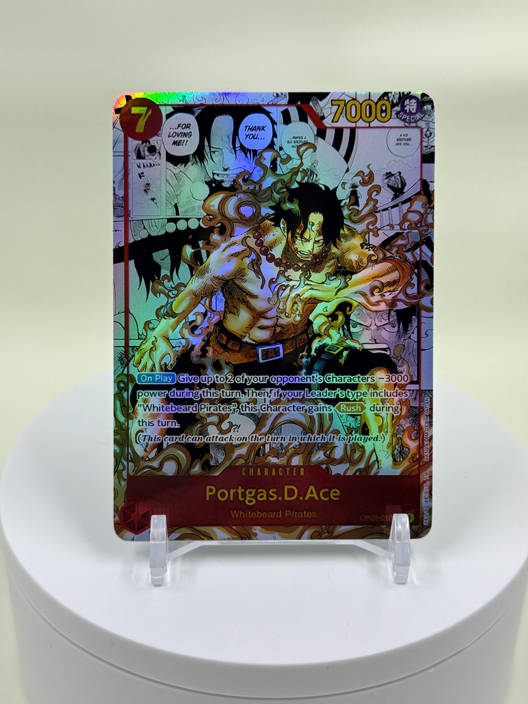 Portgas.d.ace parallel alternate Art OP02 proxy - Etsy