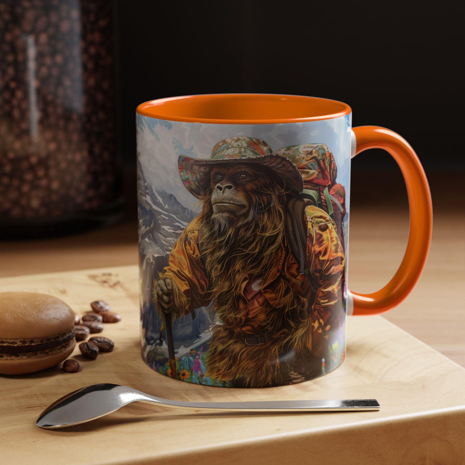 Embrace the Wilderness and Wonder! Bigfoot Hiking Alpine Meadow Mug ...
