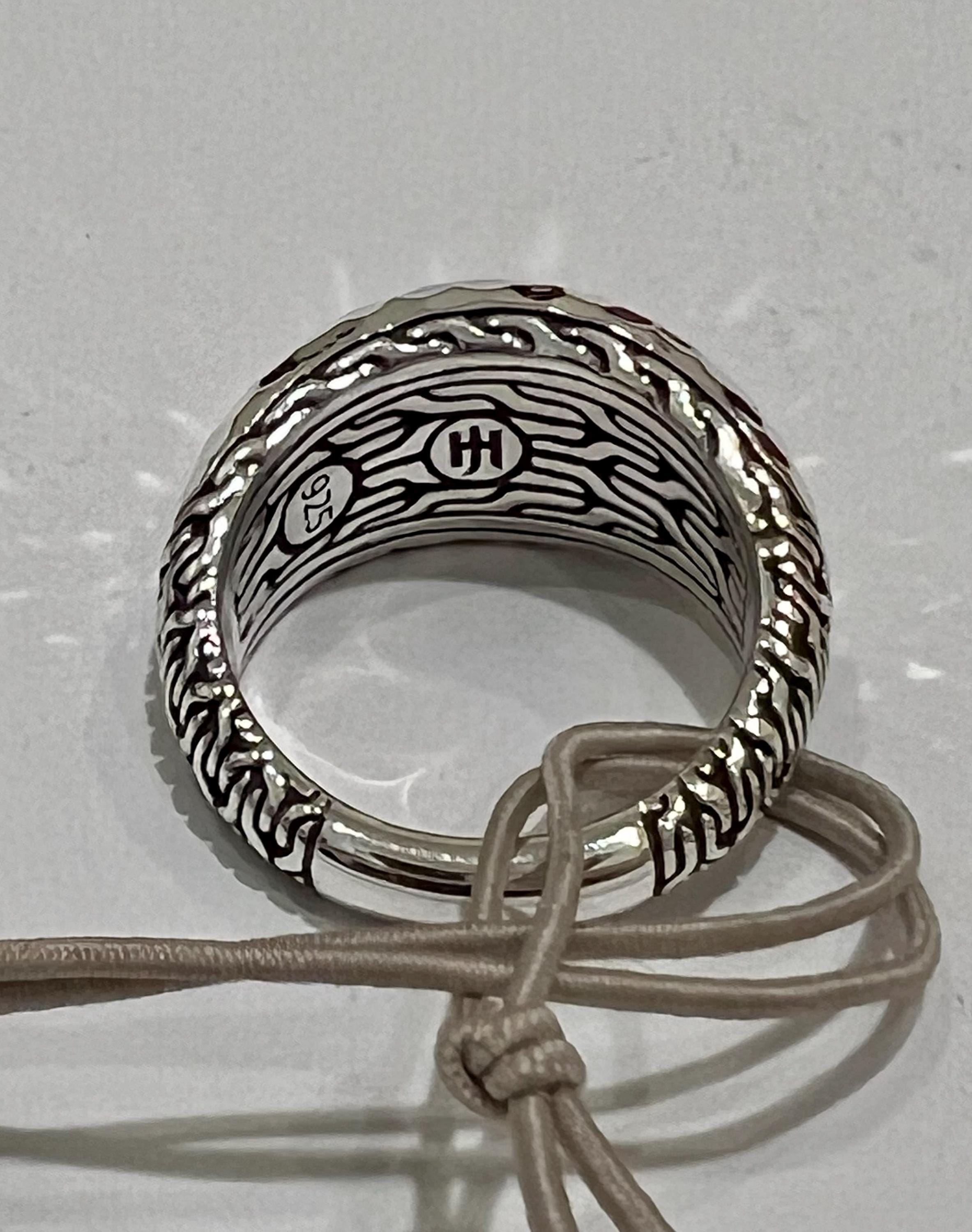 John Hardy Sterling Silver Classic Hammered Dome Ring Size 7 - Etsy