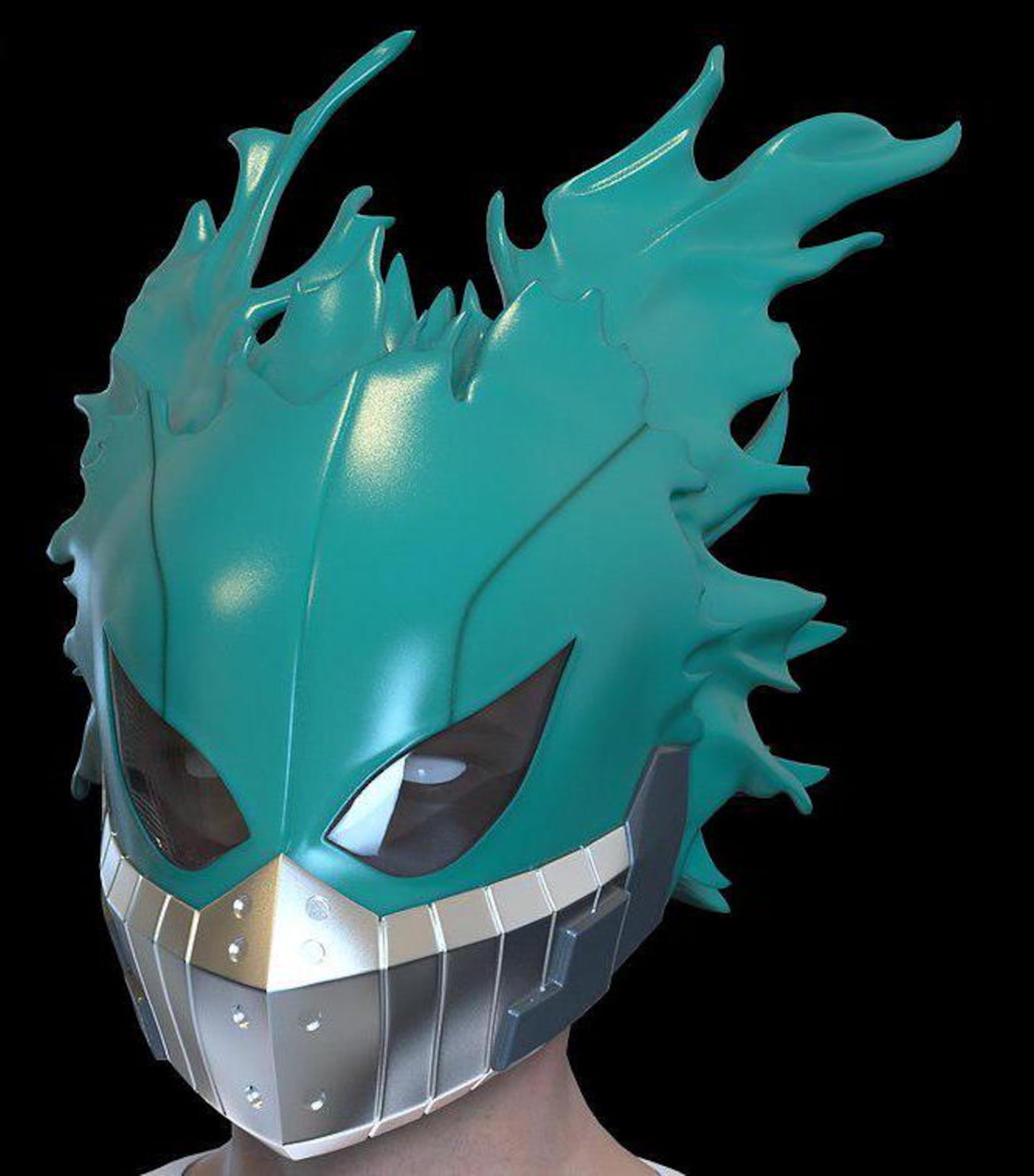 Deku Helmet Cosplay Prop/ 3d Printed Raw Cosplay Prop/custom Cosplay ...