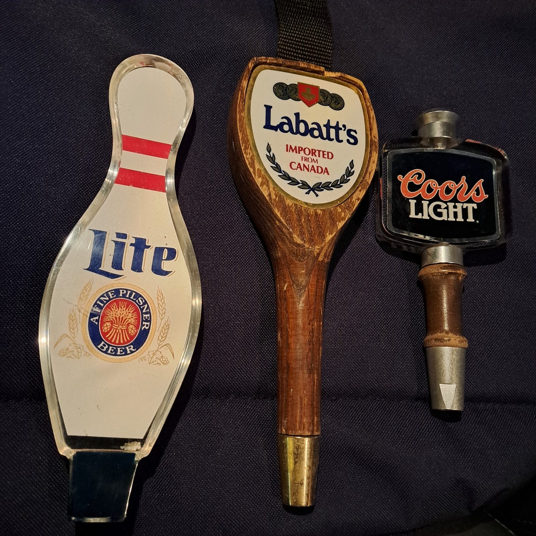 Vintage Bar Taps. Wooden & Acrylic - Etsy