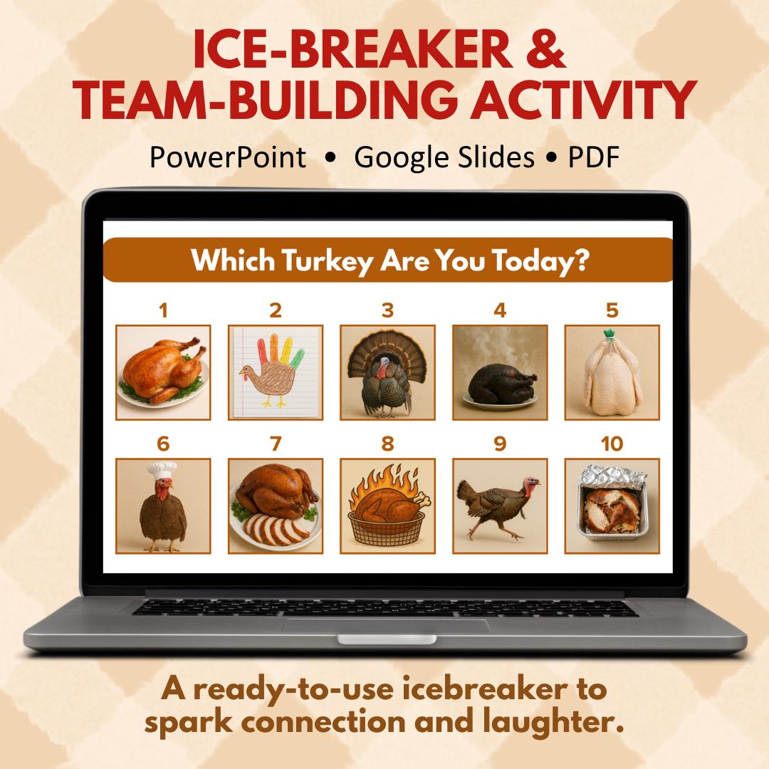 Thanksgiving Icebreaker Slides | Turkey, Sides, Mishaps (PDF ...