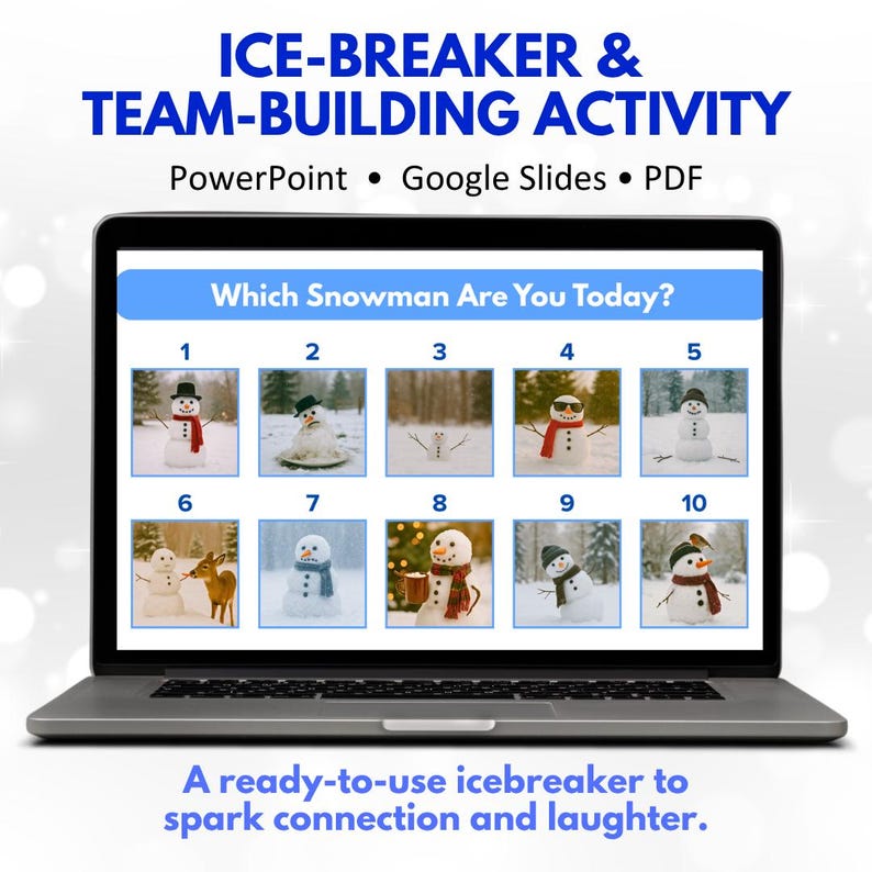 Winter Icebreaker Slide: Which Snowman Are You Today? (google Slides ...