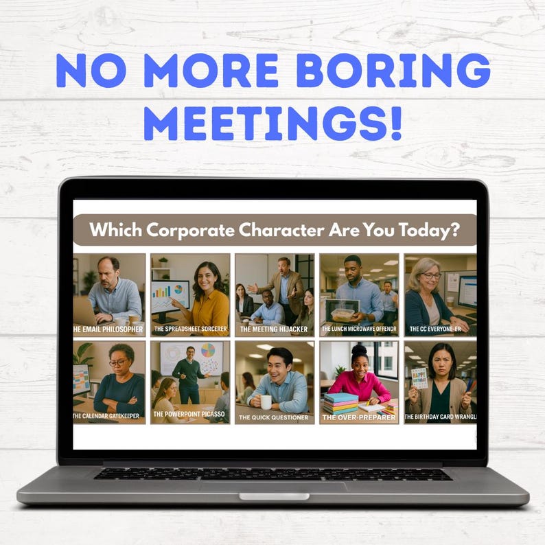 Which Corporate Character Are You Today | Office Icebreaker Slide | Fun ...