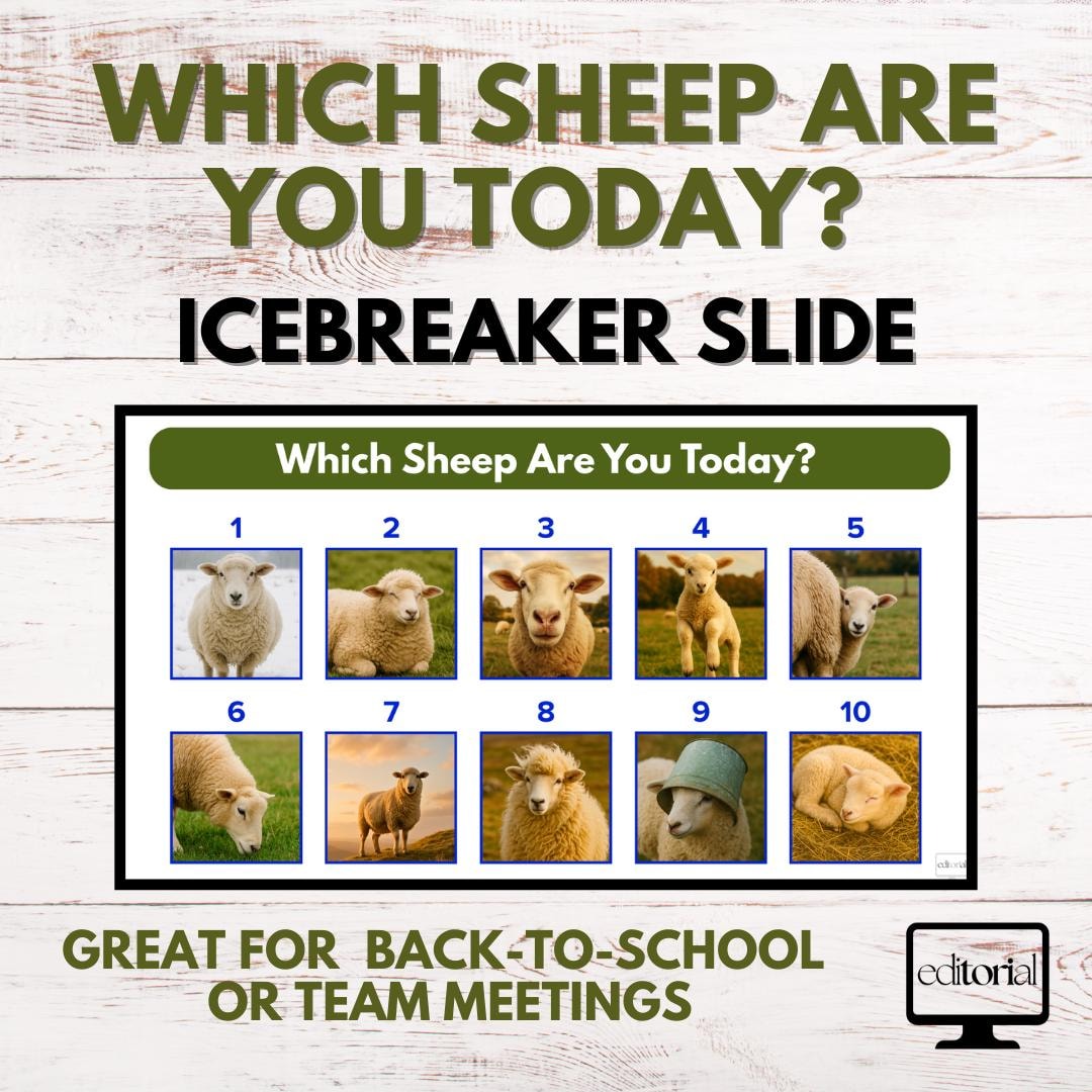 Which Sheep Are You Today? | Fun Barnyard Animal Icebreaker Slide for ...