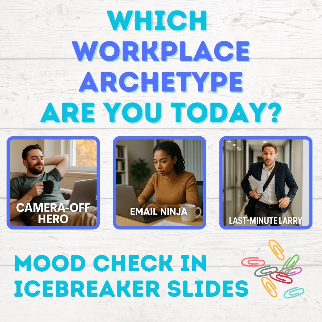 Which Workplace Archetype Are You Today | Office Icebreaker Slide | Fun ...