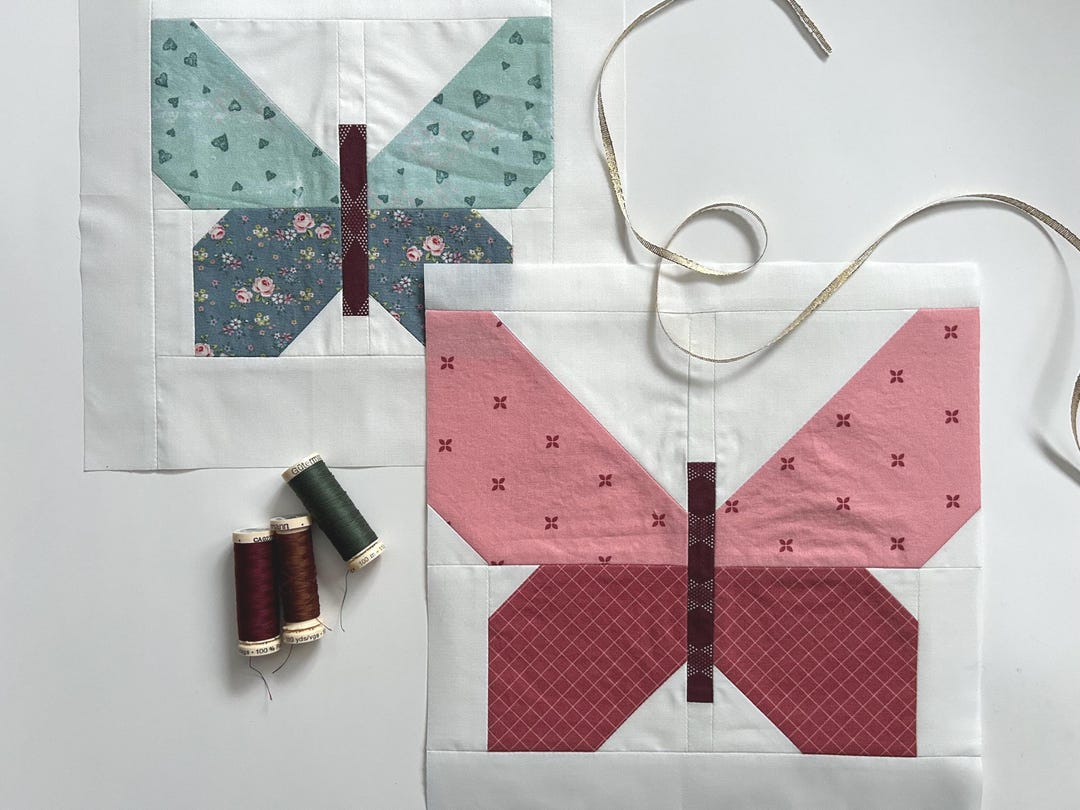 Butterfly PDF Quilt Block Patterns | 2 10"x10" Coordinating Patterns - Etsy