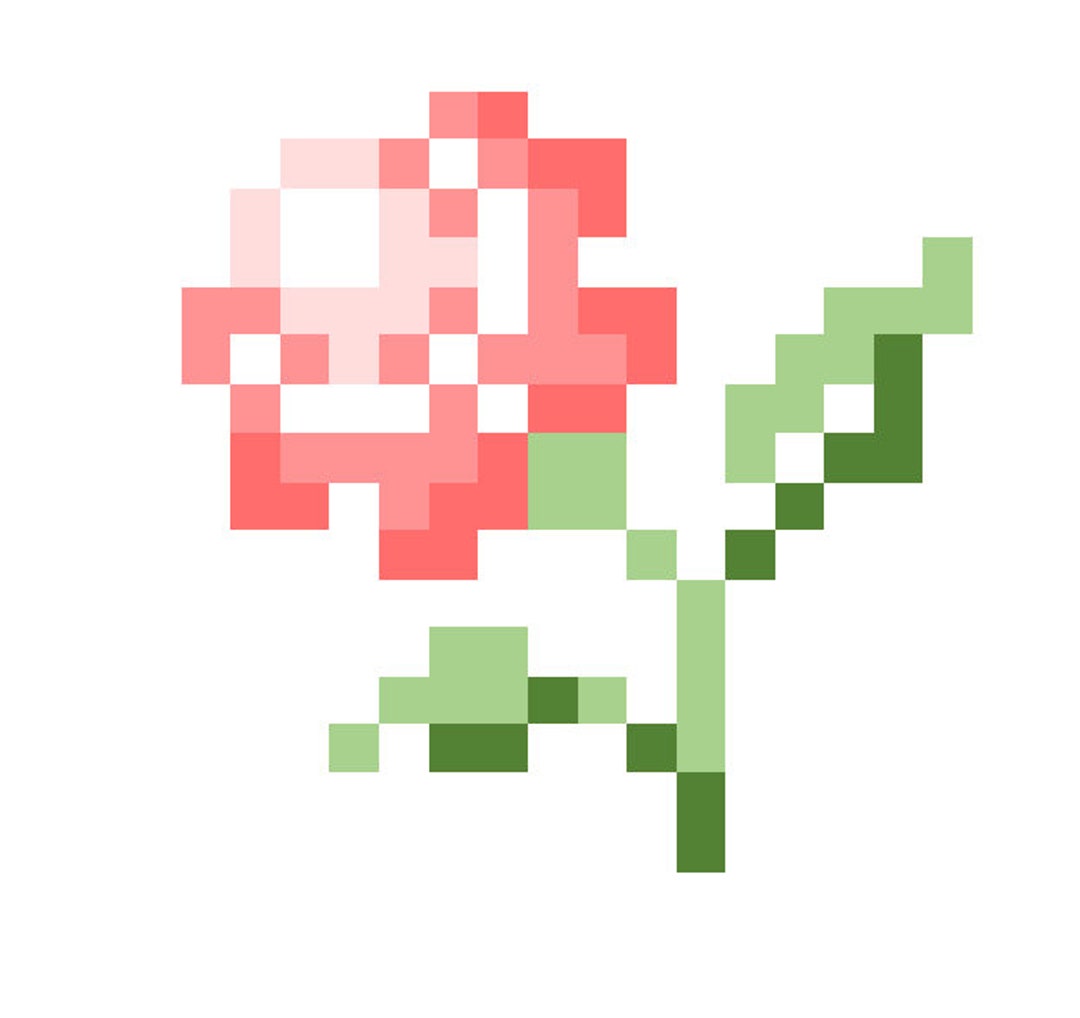 Patchwork Pixelated Flower Quilt Pattern | 16", 24" and 32" Block ...