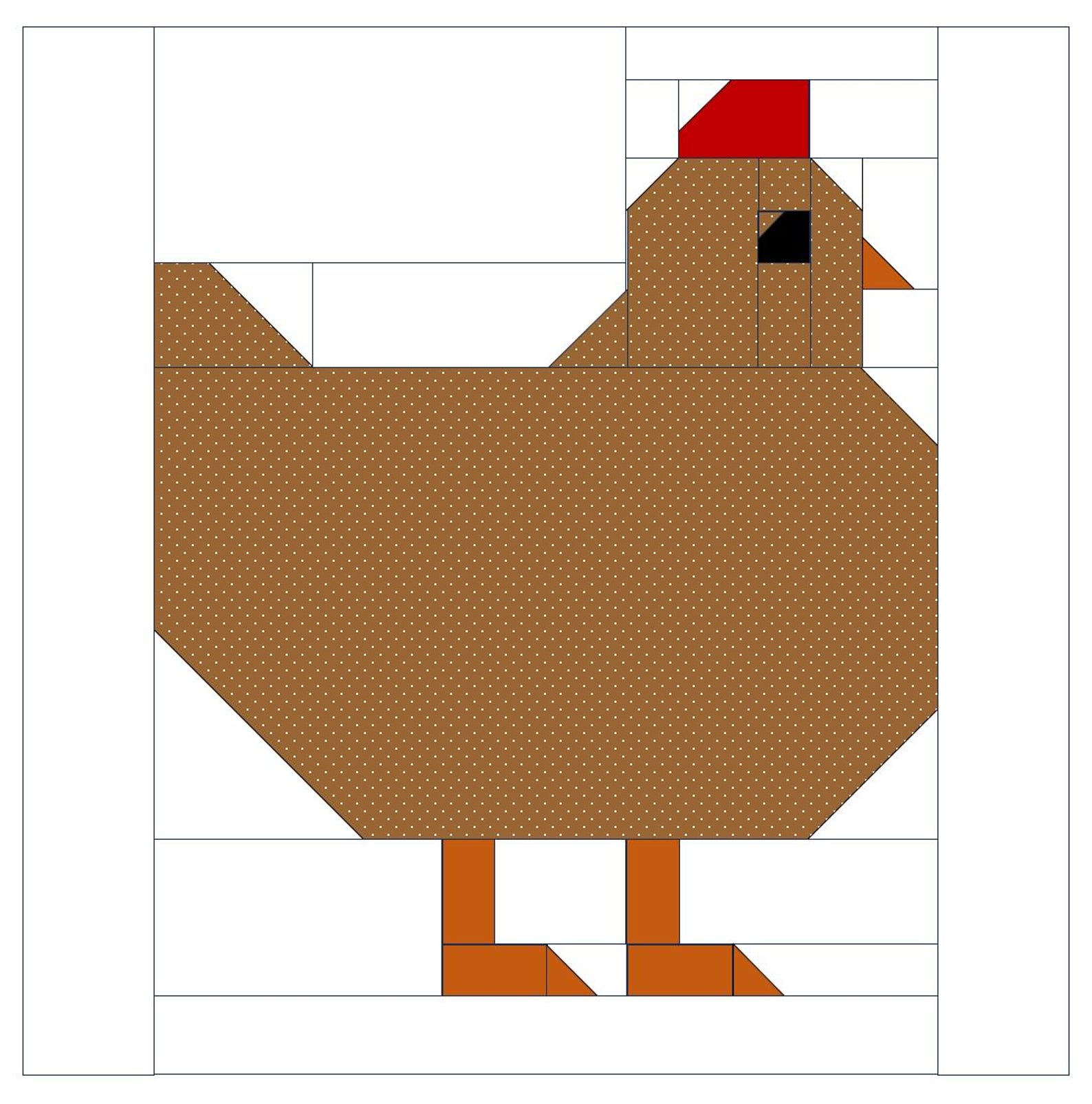 Chicken PDF Quilt Block Pattern - Etsy