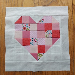 Patchwork Heart PDF Quilt Block Pattern - Etsy