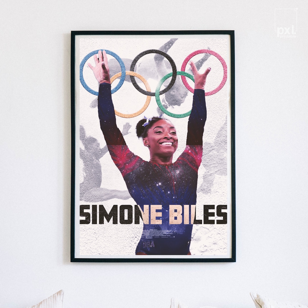 Simone Biles Poster, USA Gymnastics, Sports Wall Art, Simone Biles ...