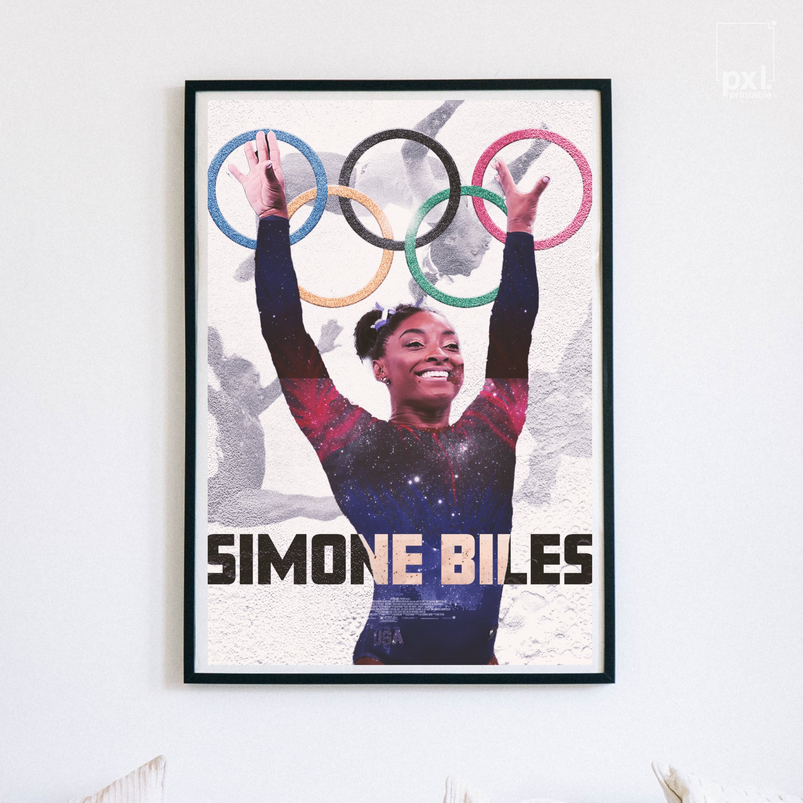 Simone Biles Poster, USA Gymnastics, Sports Wall Art, Simone Biles ...