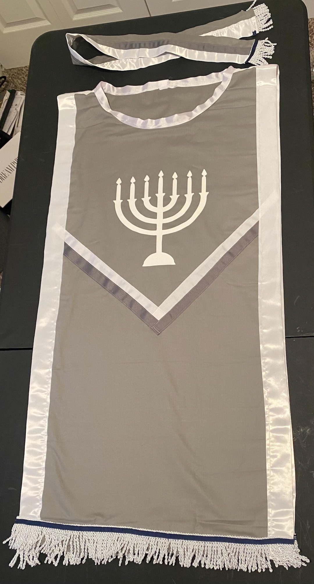 White & Grey Hebrew Israelite Garment W/ Mitre - Etsy