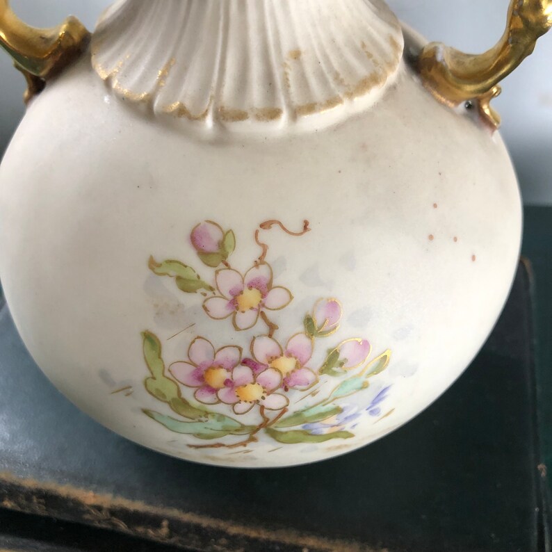 Antique Austrian Wien Teplitz Amphora Vase Gilded Circa Early 1900s ...