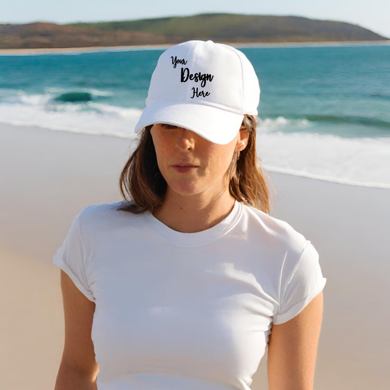 Baseball Cap Mockup Digital Mockup Beach Baseball Cap: Embrace the ...