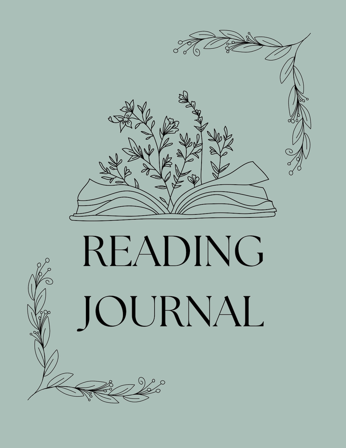 Printable Reading Journal Front Page - Etsy