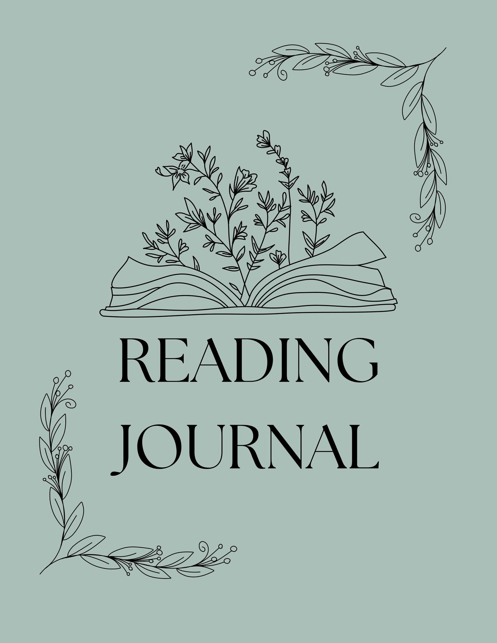Printable Reading Journal Front Page - Etsy