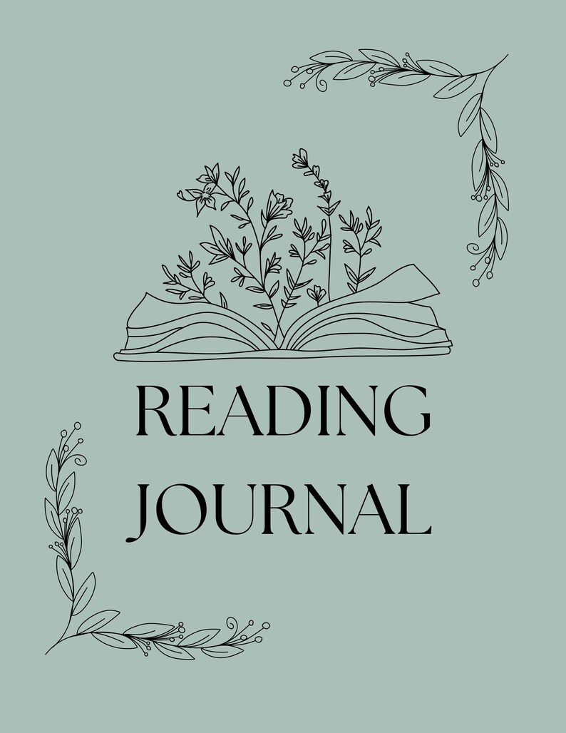 Printable Reading Journal Front Page - Etsy