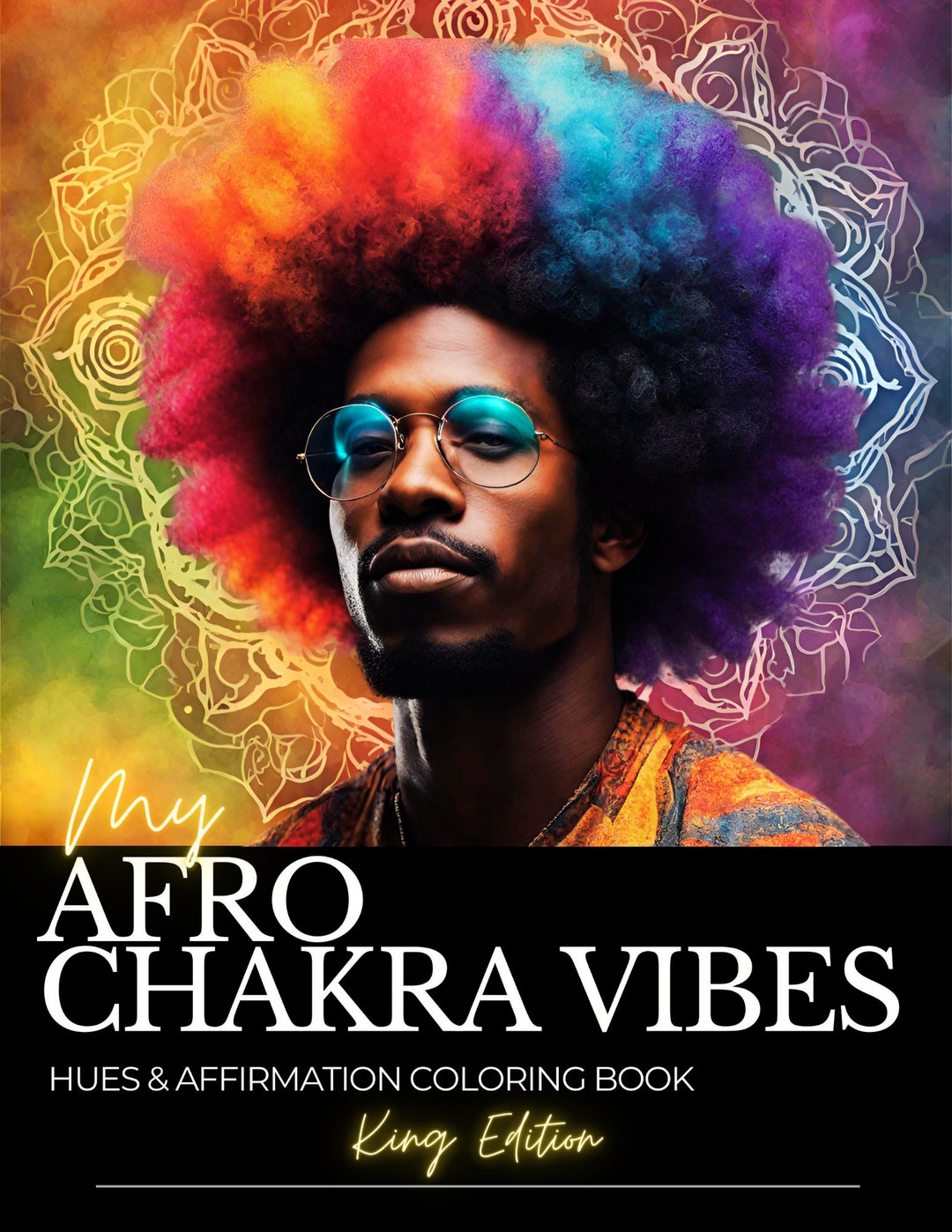 KING Edition - My Afro Chakra Vibes Hues & Affirmation Coloring Book - Etsy