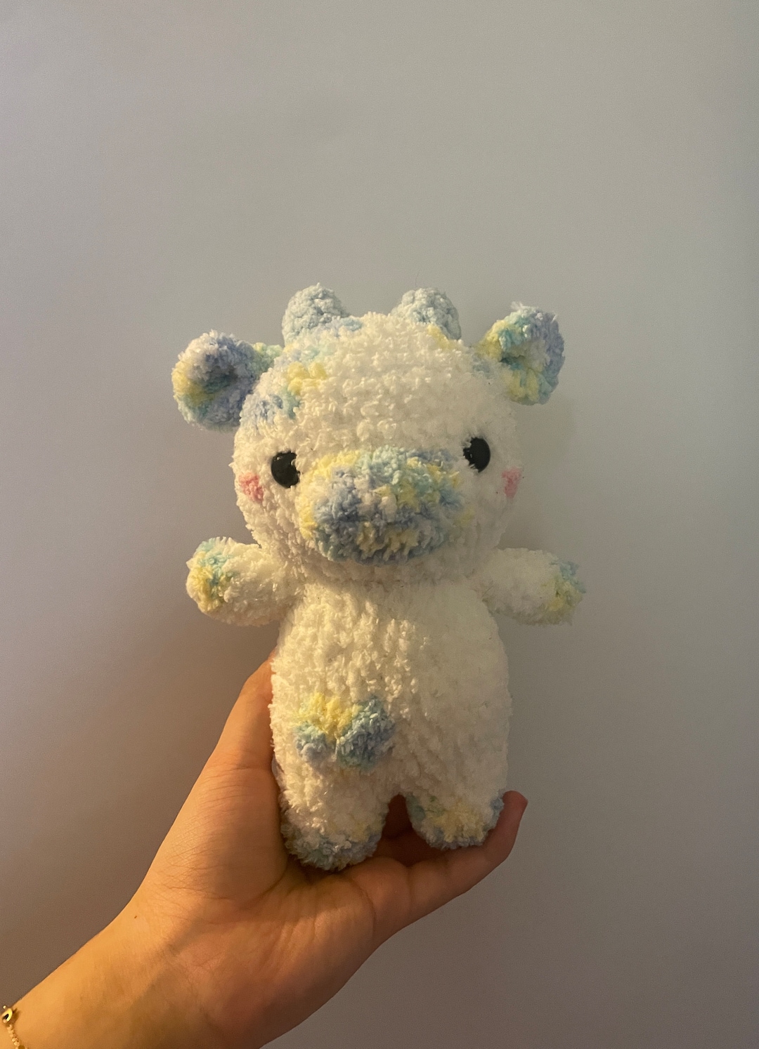 Crochet Fluffy Blue Cow Plush - Etsy