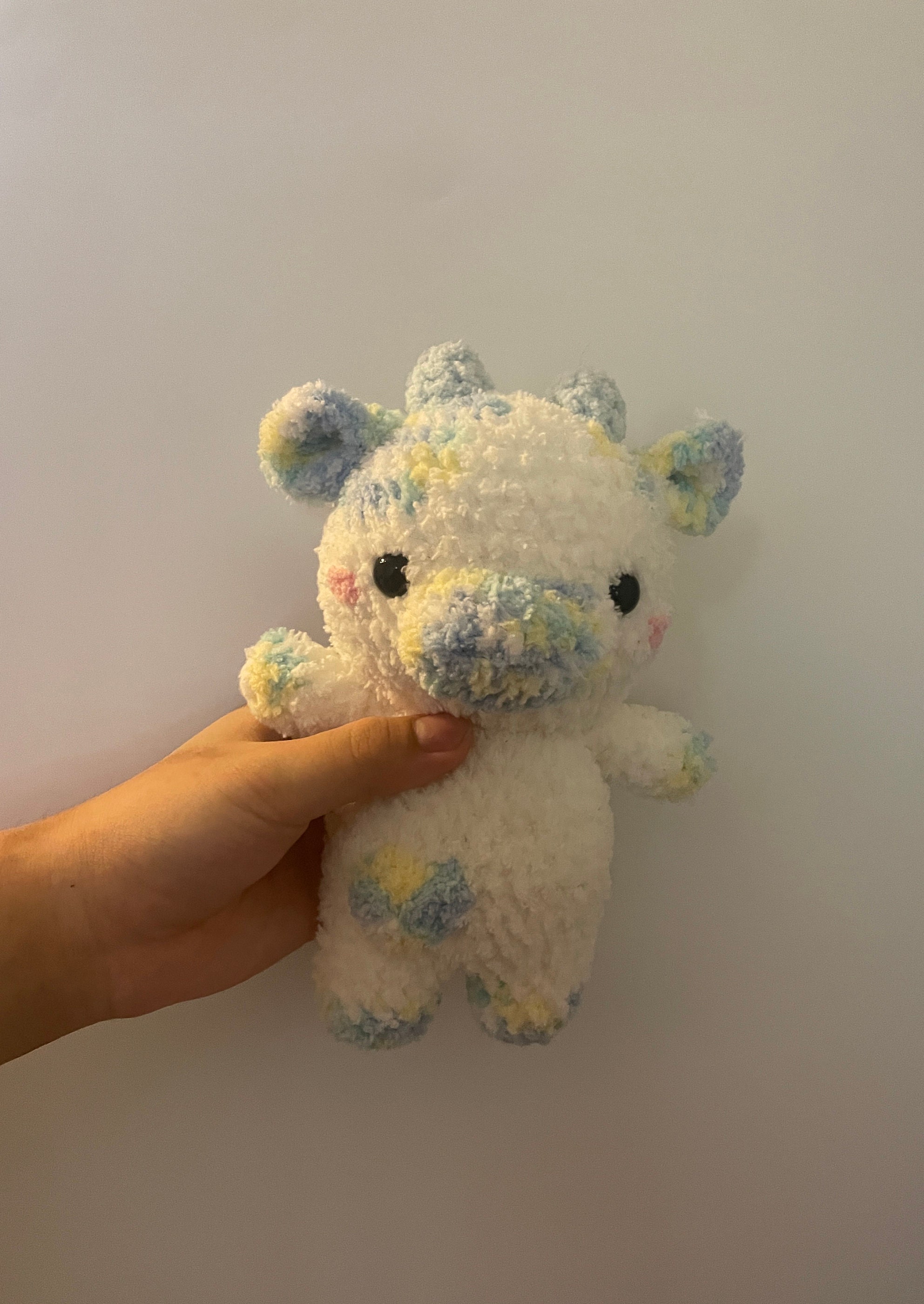 Crochet Fluffy Blue Cow Plush - Etsy