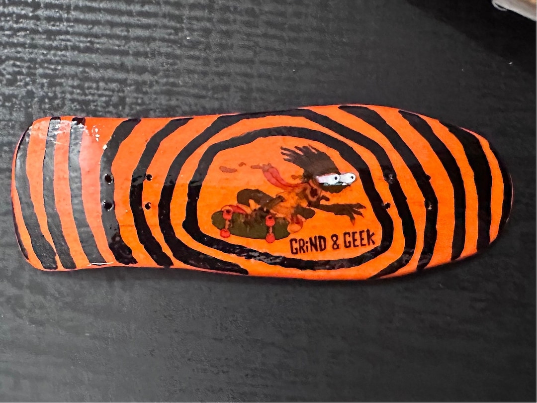 Old School Cruiser Fingerboard Deck Neon Orange glow in the Dark - Etsy UK
