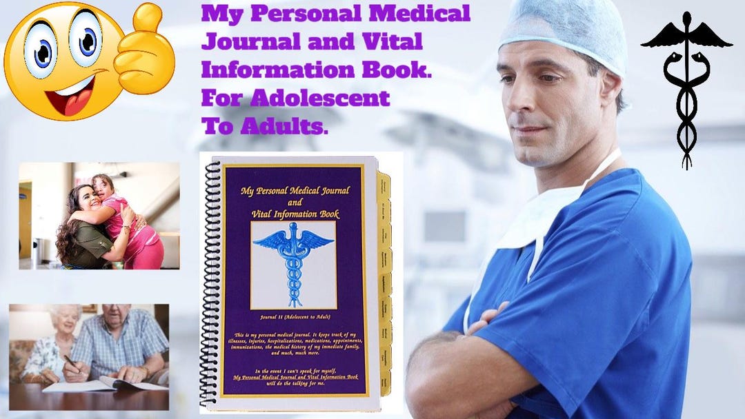 My Personal Medical Journal and Vital Information Book for Adolescent ...
