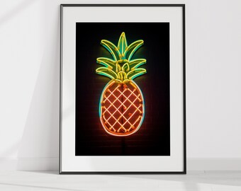 Neon Pineapple - Etsy