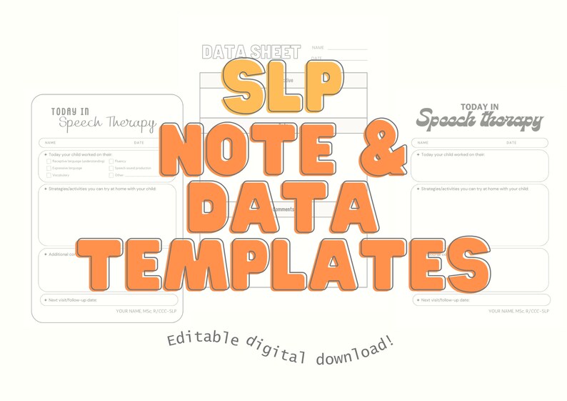 Speech Therapy Update Notes SLP Send Home Notes Speech Therapy Data ...