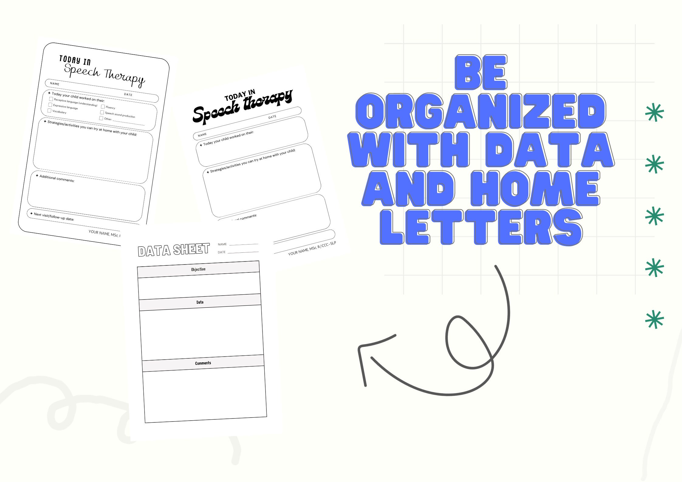 Speech Therapy Update Notes SLP Send Home Notes Speech Therapy Data ...