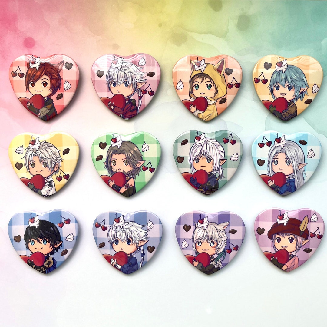 FFXIV Heart Buttons - Etsy
