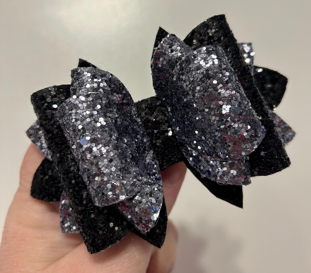 Stanley Tumbler Bow Glitter Straw Topper Black Silver Chroma Chrome ...