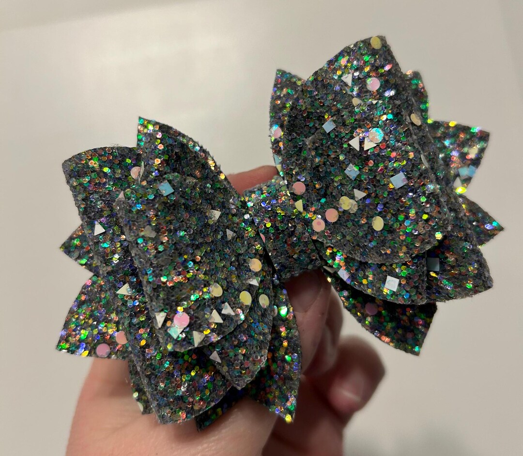 Stanley Tumbler Bow Glitter Straw Topper Black Silver Chroma Chrome ...