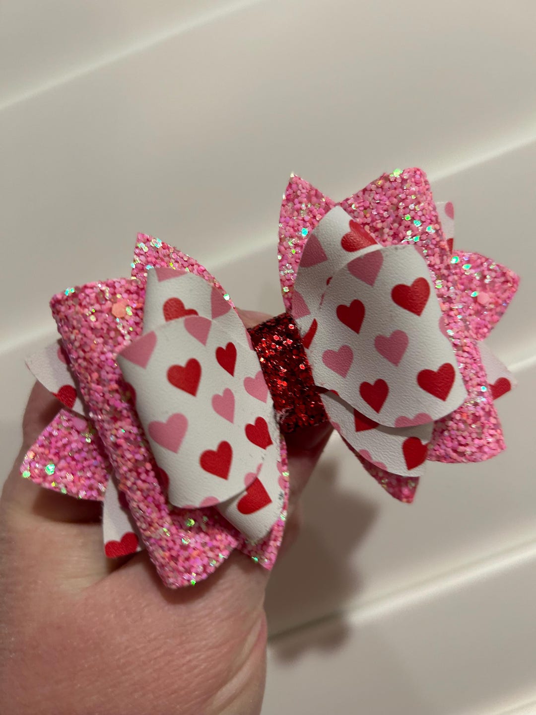 Stanley Tumbler Bow Red Pink Love White Glitter Hugs Kisses Xoxo Do ...