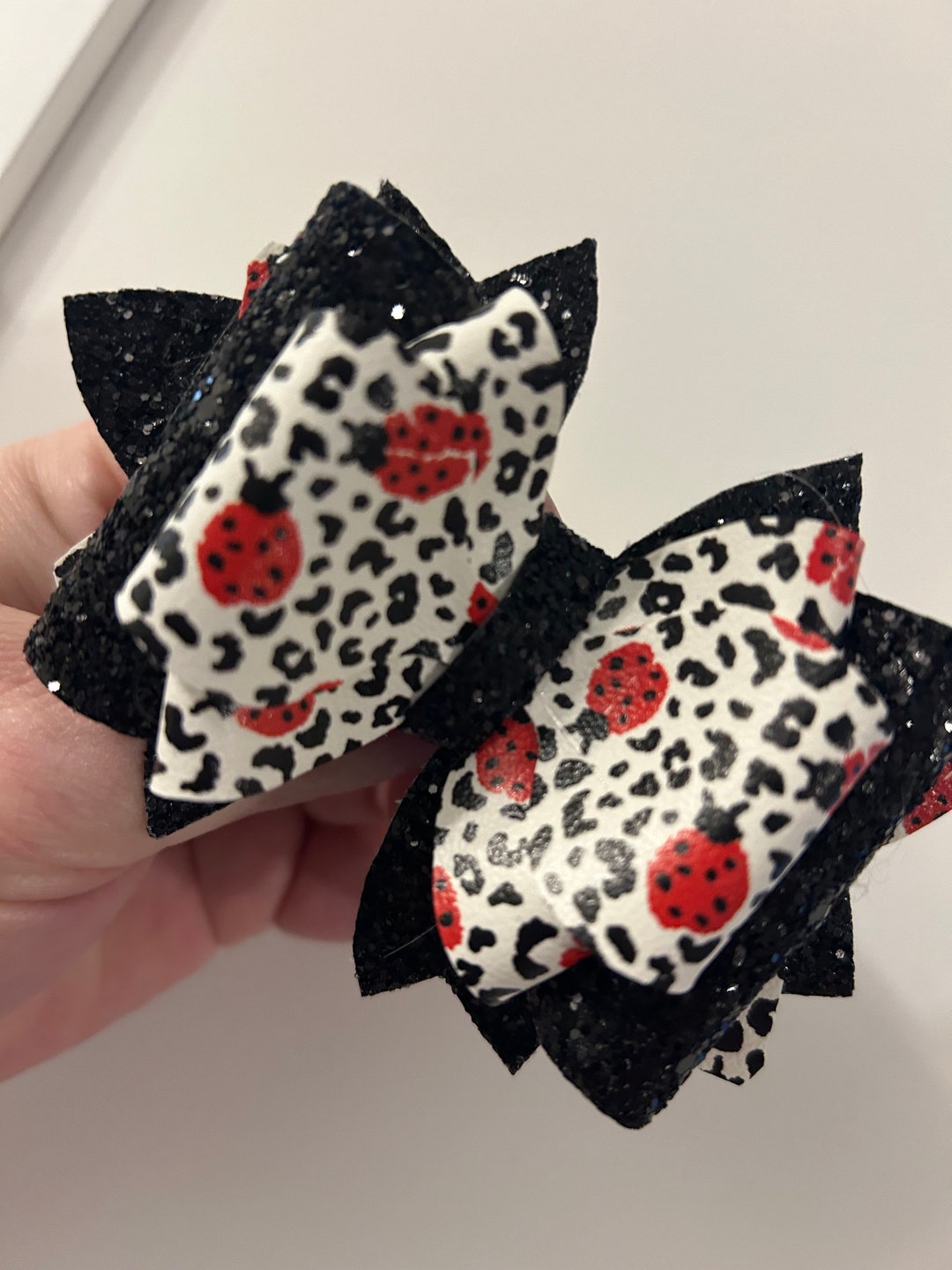 Stanley Tumbler Bow Ladybug Lady Bug Leopard Red White Black Straw ...