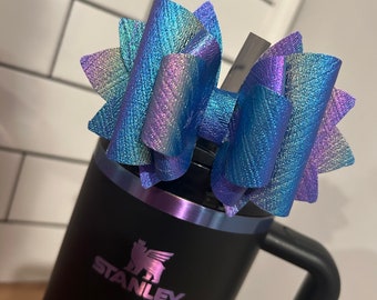 Black Chroma purple Lotus V2 Bow Straw Topper - Etsy