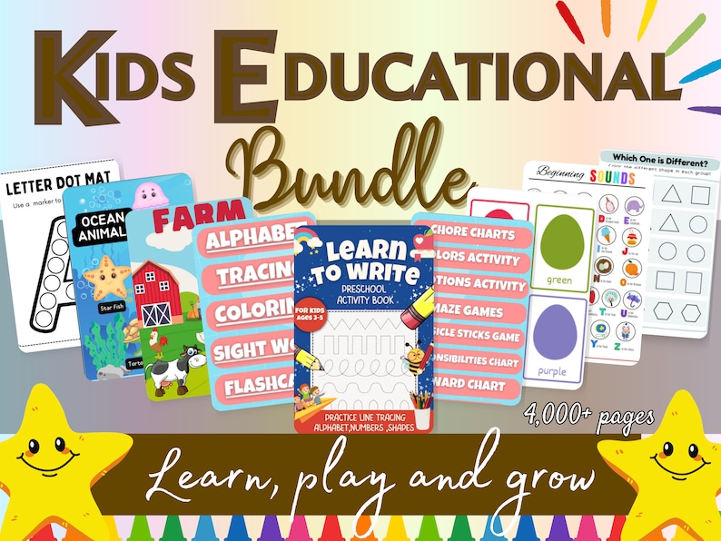Kids Educational Bundle Activity Book and Busy Books for Your Child ...
