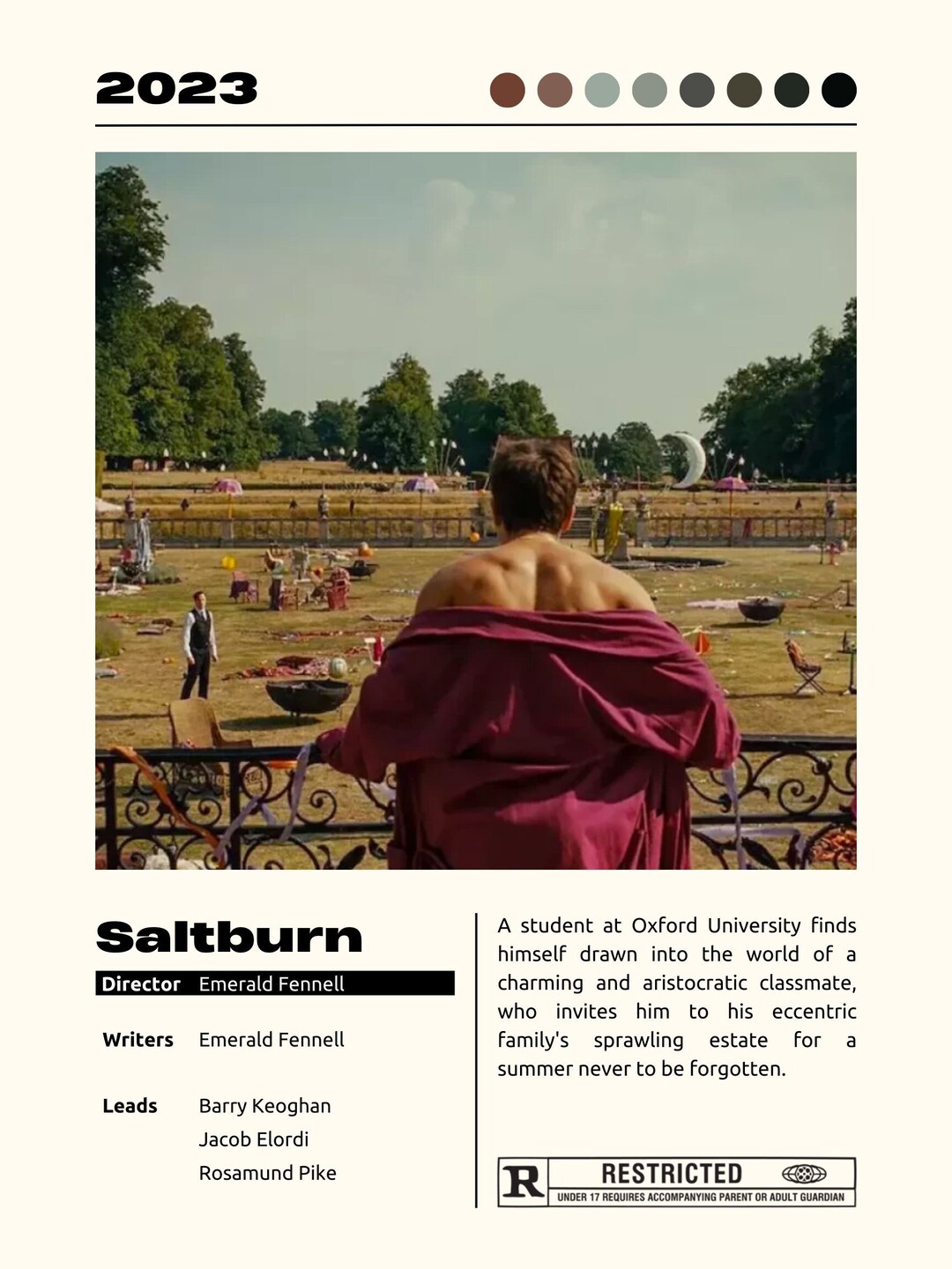 Saltburn Cinegraphic Movie Poster digital Download - Etsy