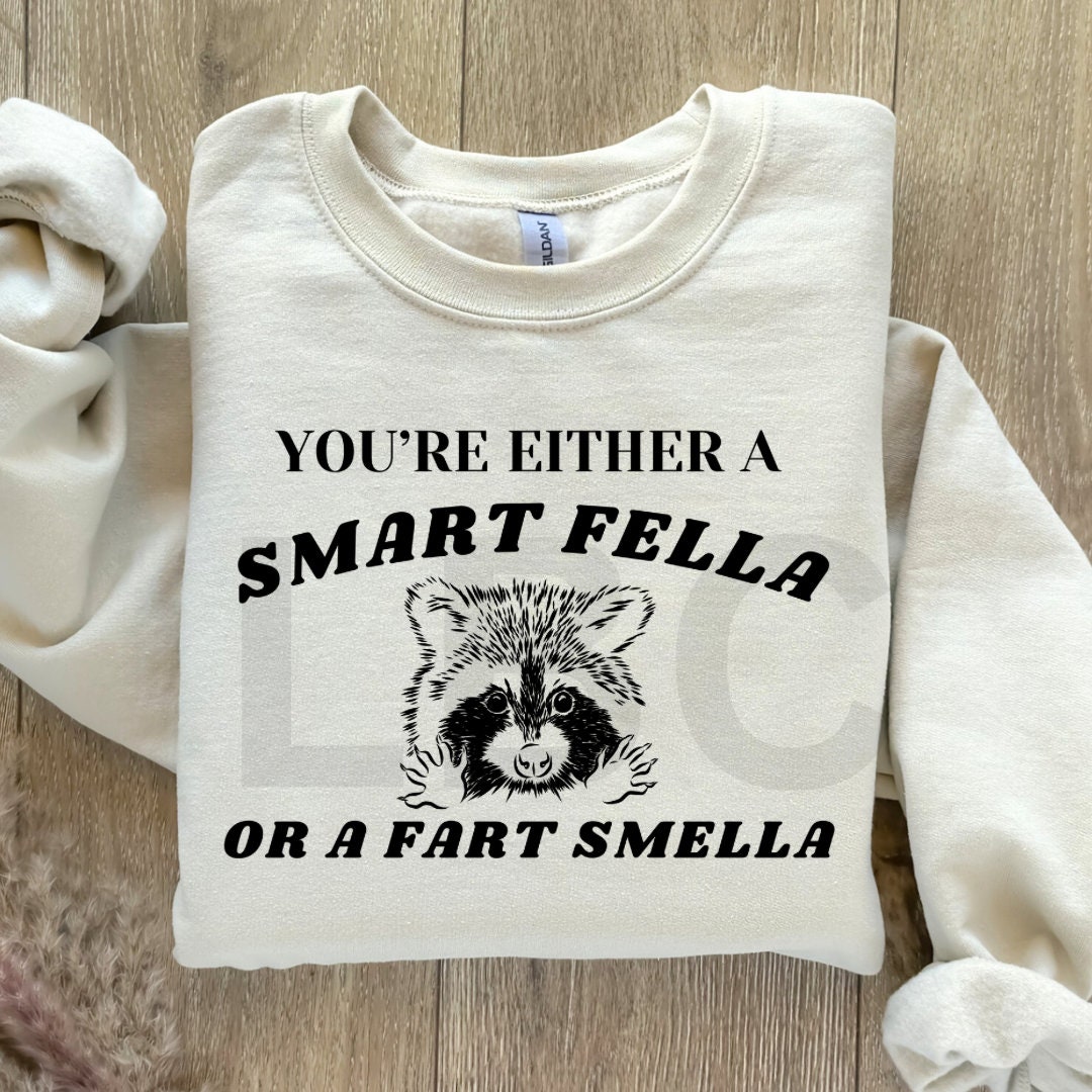Youre Either a Smart Fella Png Fart Smella Digital Download Raccoon Png ...